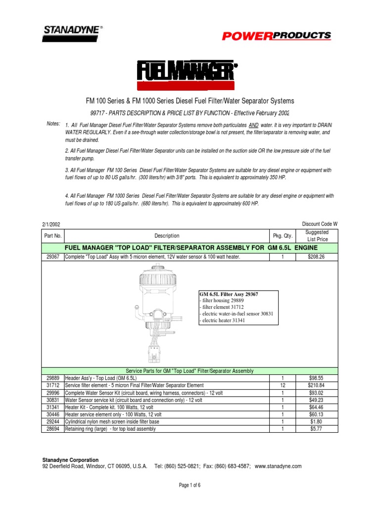 Diesel Fuel Filter Systems Guide | PDF | Pump | Diesel Engine