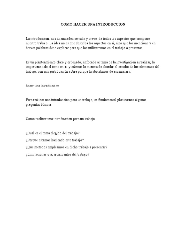 Cómo Hacer Introducciones y Conclusiones | PDF | Bibliografía | Palabra