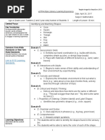 Caltpa Cycle 1 Lesson Plan | PDF | Shape | Lesson Plan