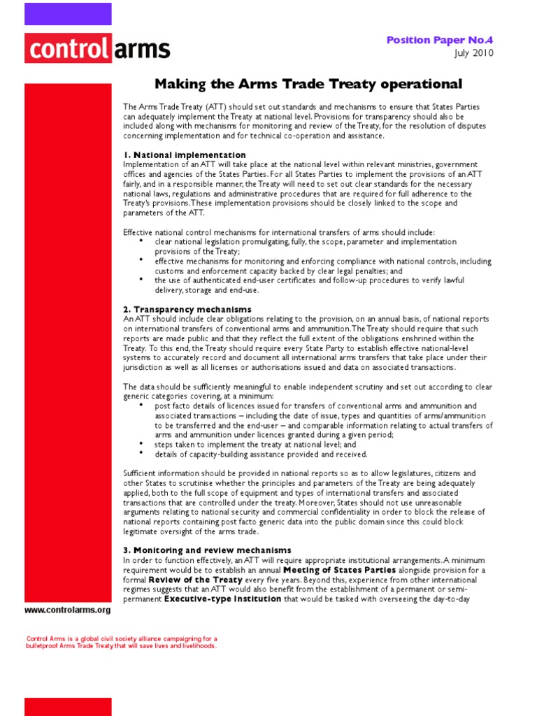 Implementation English | PDF | Treaty | Regulatory Compliance