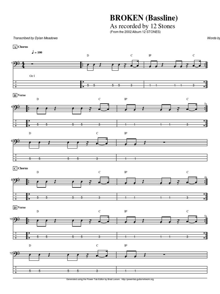Broken - Bass | PDF | Albums | Music Industry