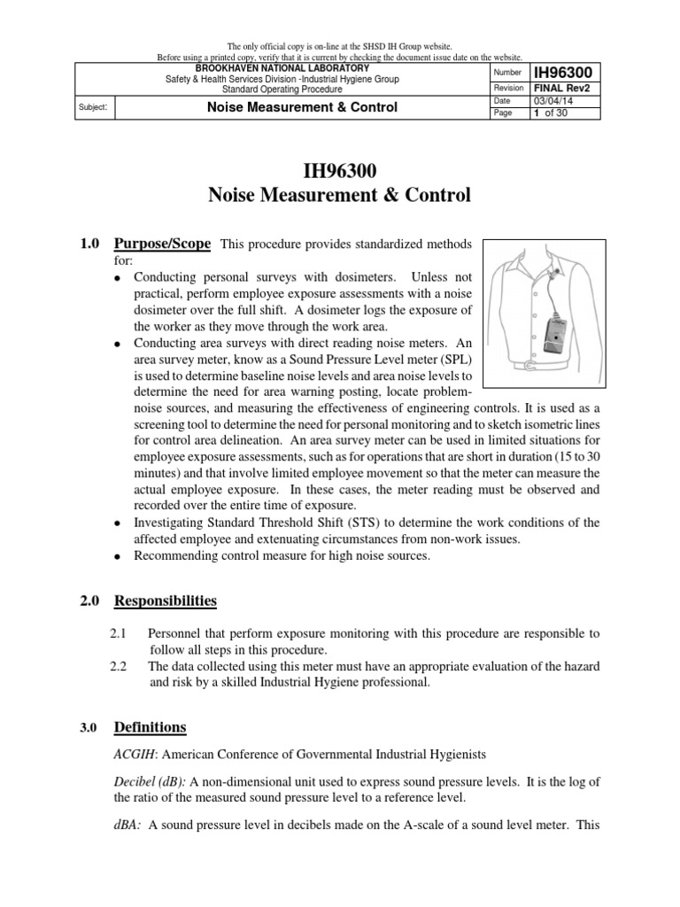 IH | PDF | Occupational Hygiene | Noise