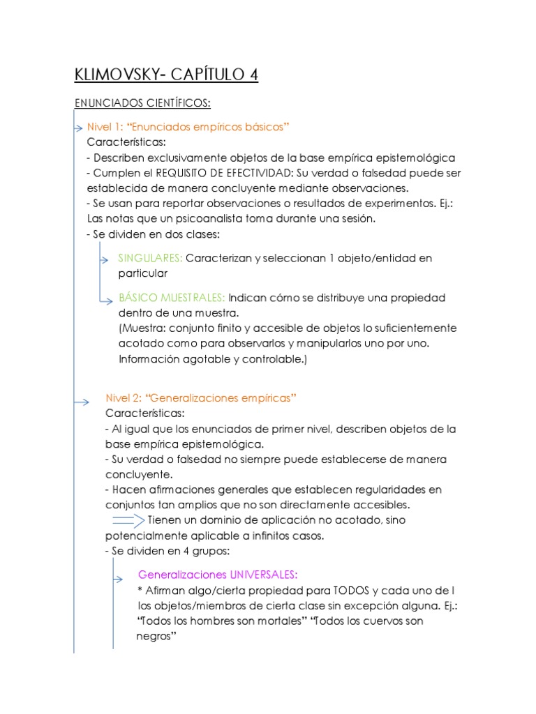 KLIMOVSKY Capítulo 4 | Descargar gratis PDF | Teoría | Empirismo