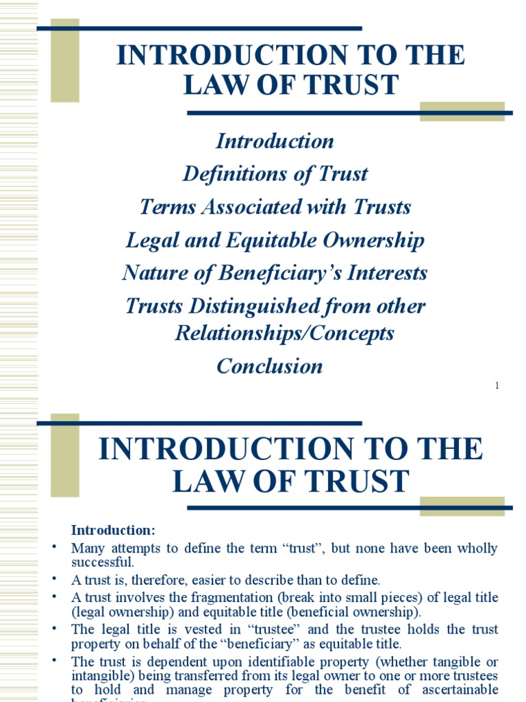 2CopyRequirements For The Creation of An Express Private Trust - Law ...