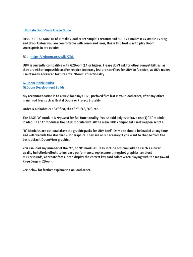 Ultimate DoomVisor Setup Guide | PDF | Command Line Interface | Digital ...
