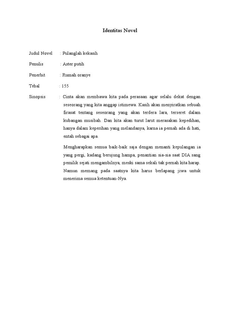 Identitas Novel | PDF