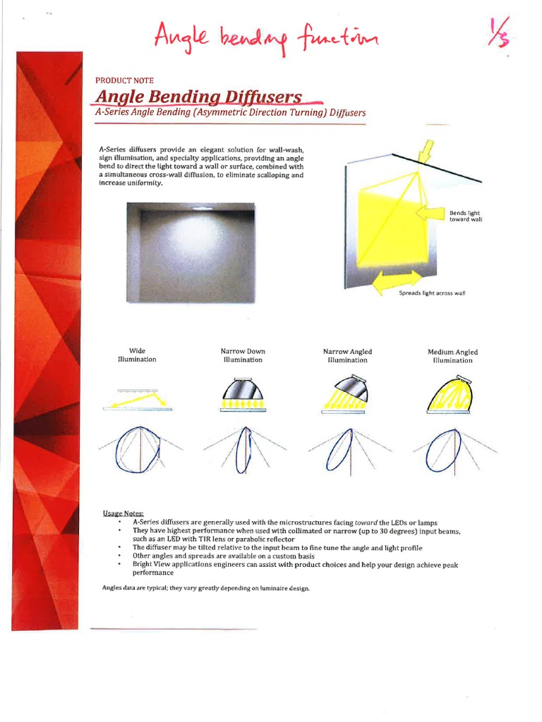 Diffuser Angle Bending Function | PDF