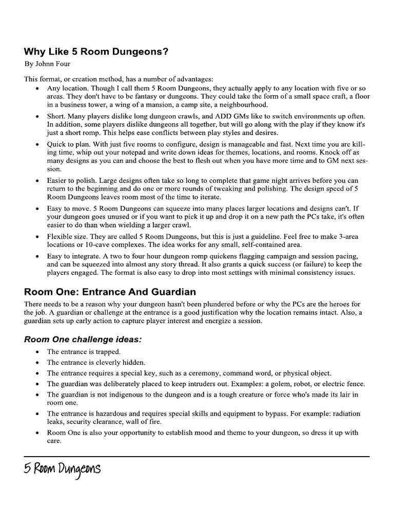 5 Room Dungeon