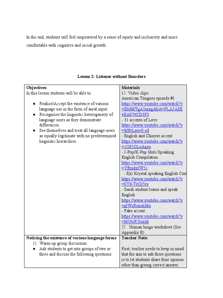 Exploring Language Diversity in Classrooms | PDF | Accent ...