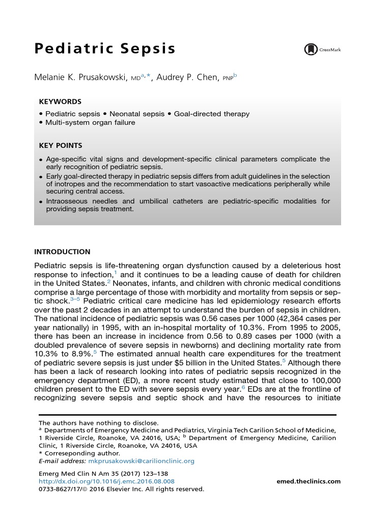 Pediatric Sepsis | PDF | Sepsis | Shock (Circulatory)