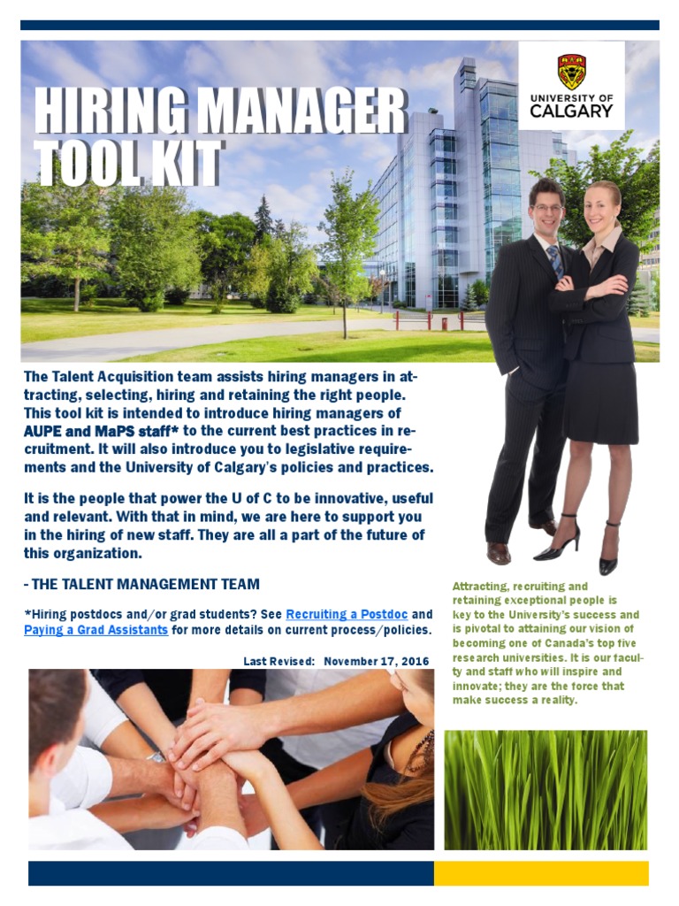 Hiring Manager Toolkit Pdf Recruitment Interview