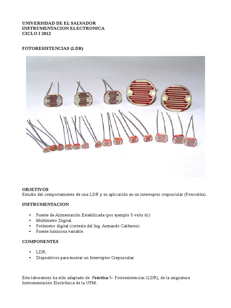 LDR | PDF | Encendiendo | Semiconductores