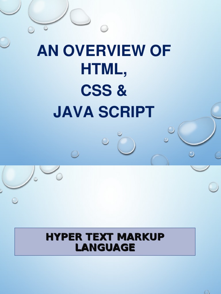 HTML+CSS+Java Script | PDF | Cascading Style Sheets | Html Element