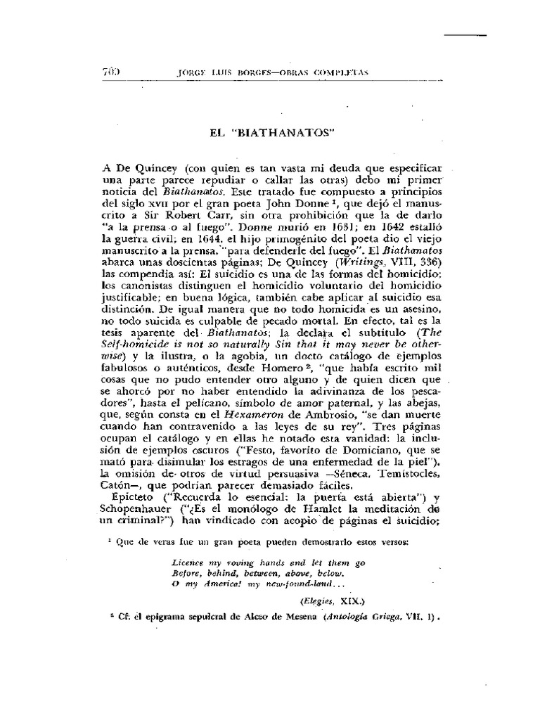 Borges El Biathanatos | PDF | Sansón | Cristo (título)
