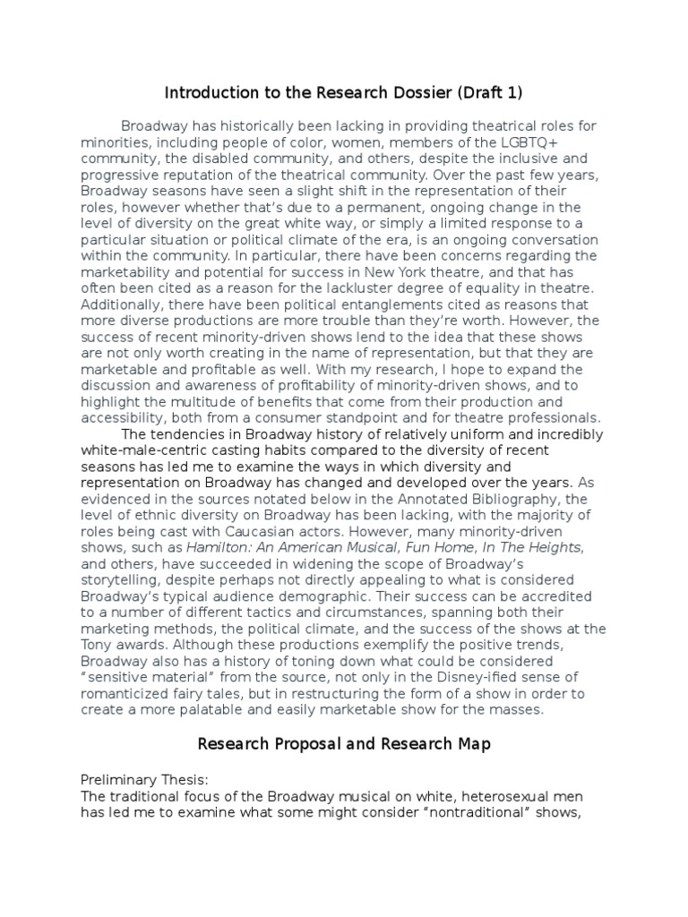 K Gentry - Research Dossier v1 | PDF | Musical Theatre | Broadway Theatre