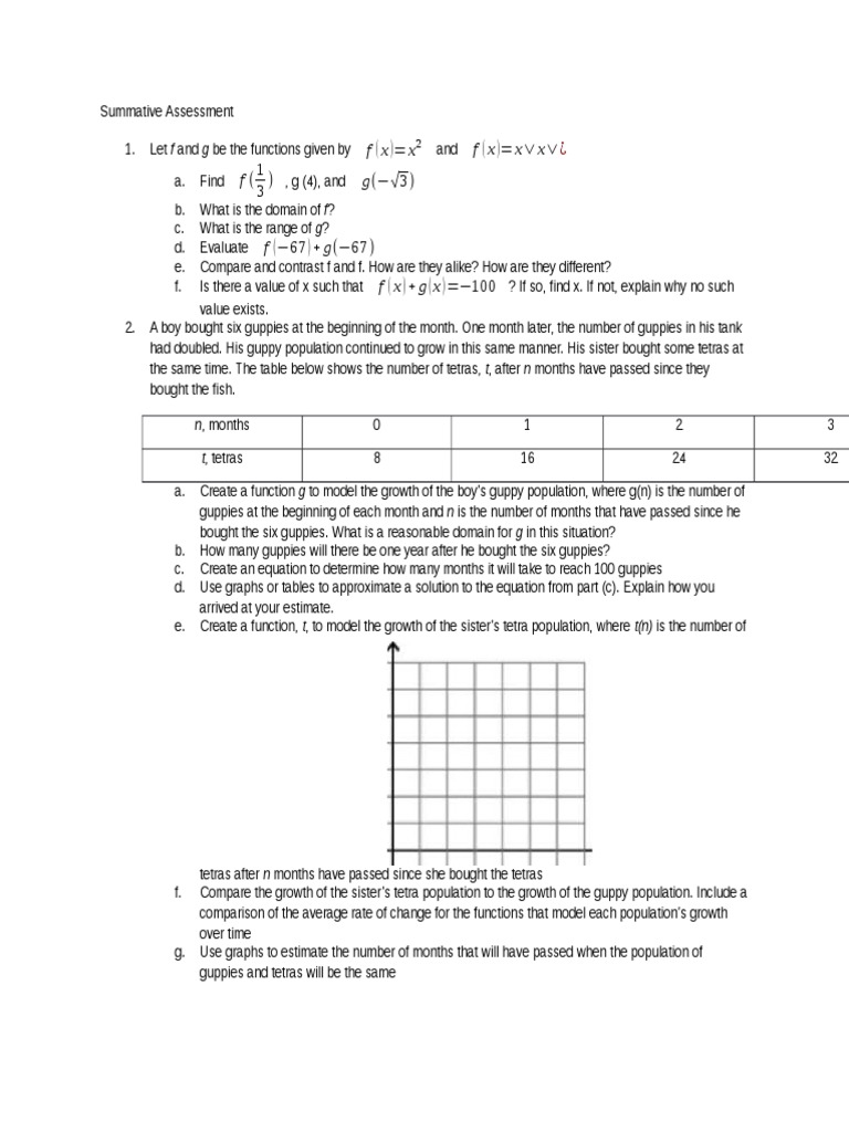 Summative Assessment | PDF | Triangle | Function (Mathematics)