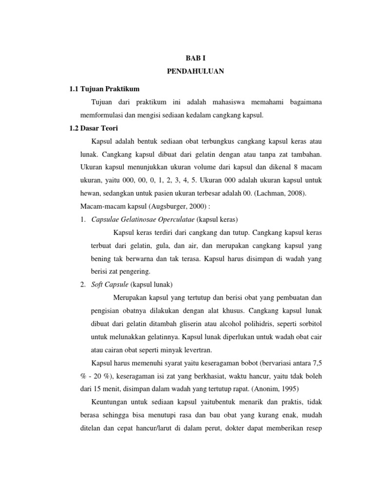 Teknologi Sediaan Solid - Kapsul | PDF