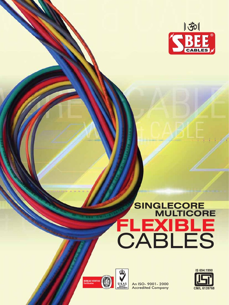 Single Core & Multicore Flexible Cables PDF | PDF | Cable | Electrical Conductor