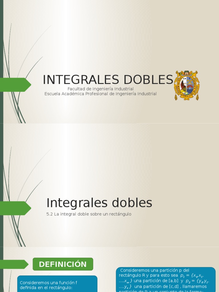 Matemática II Integrales Dobles EDICIÓN FINAL | PDF | Integral | Física ...
