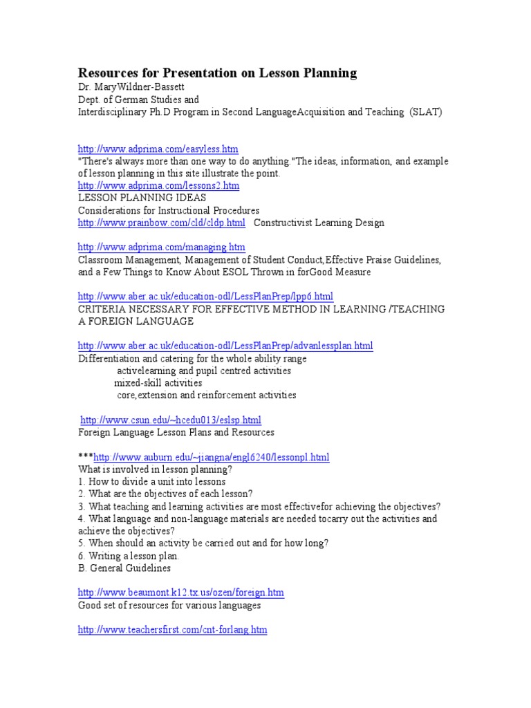 Lesson Planning Presentation | PDF | Lesson Plan | Learning