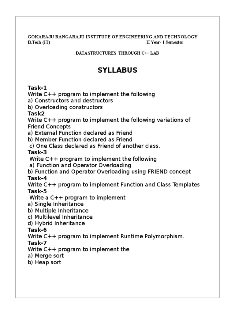 LAB Manual Final | PDF | C++ | Inheritance (Object Oriented Programming)