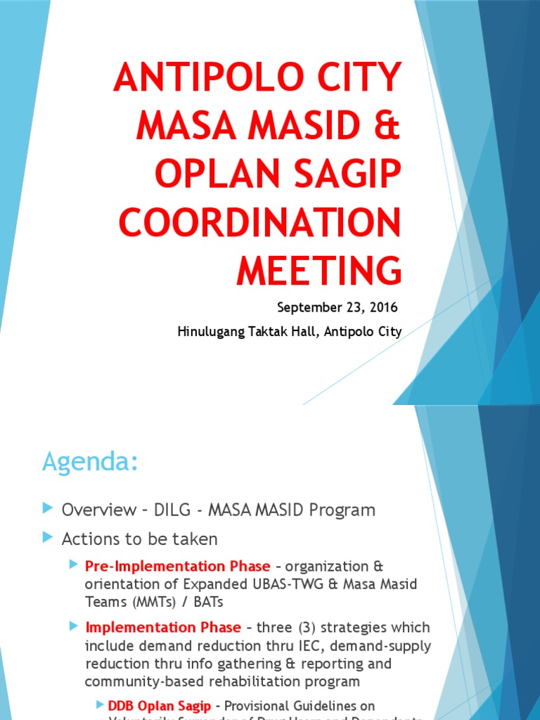 Antipolo City Masa Masid | PDF | Drug Rehabilitation | Substance Abuse