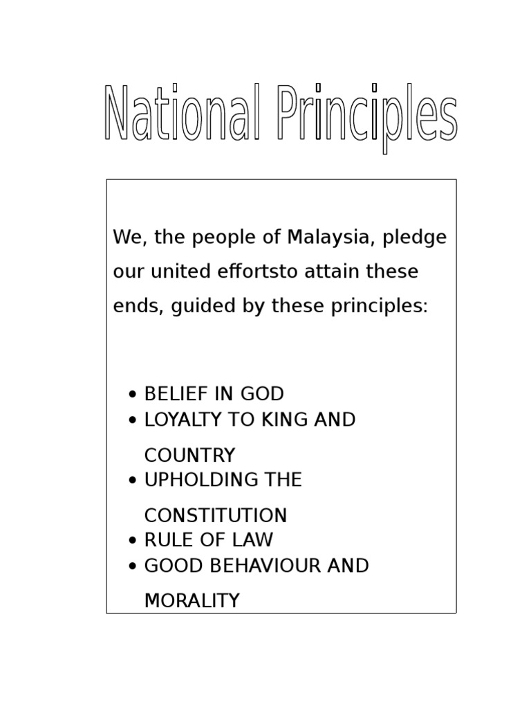 We, The People of Malaysia, Pledge Our United Effortsto Attain These ...
