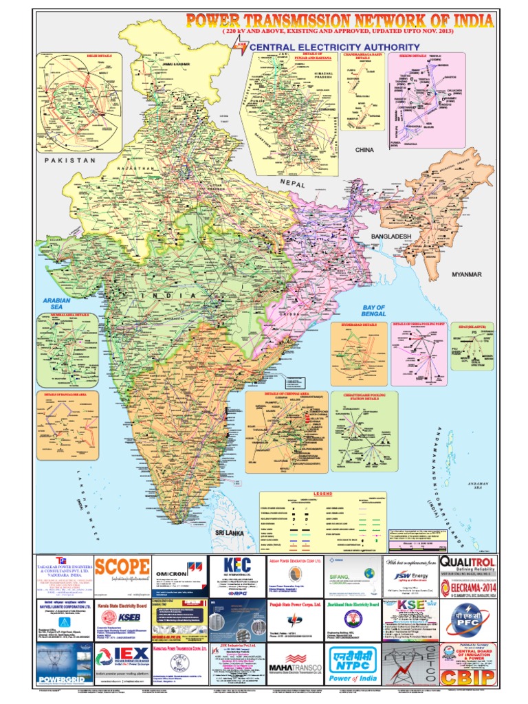 220 KV Power Transmission Network Map of India PDF | PDF