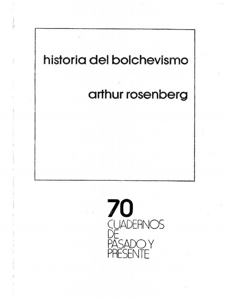 Historia Del Bolchevismo: Arthur Rosenberg. 1977. | PDF