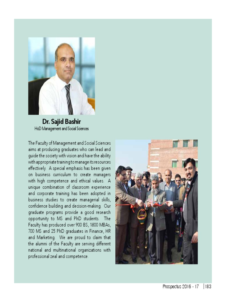 DR Sajid Bashir (Hod Managment and Social Sciences | PDF | Human Resource Management | Design