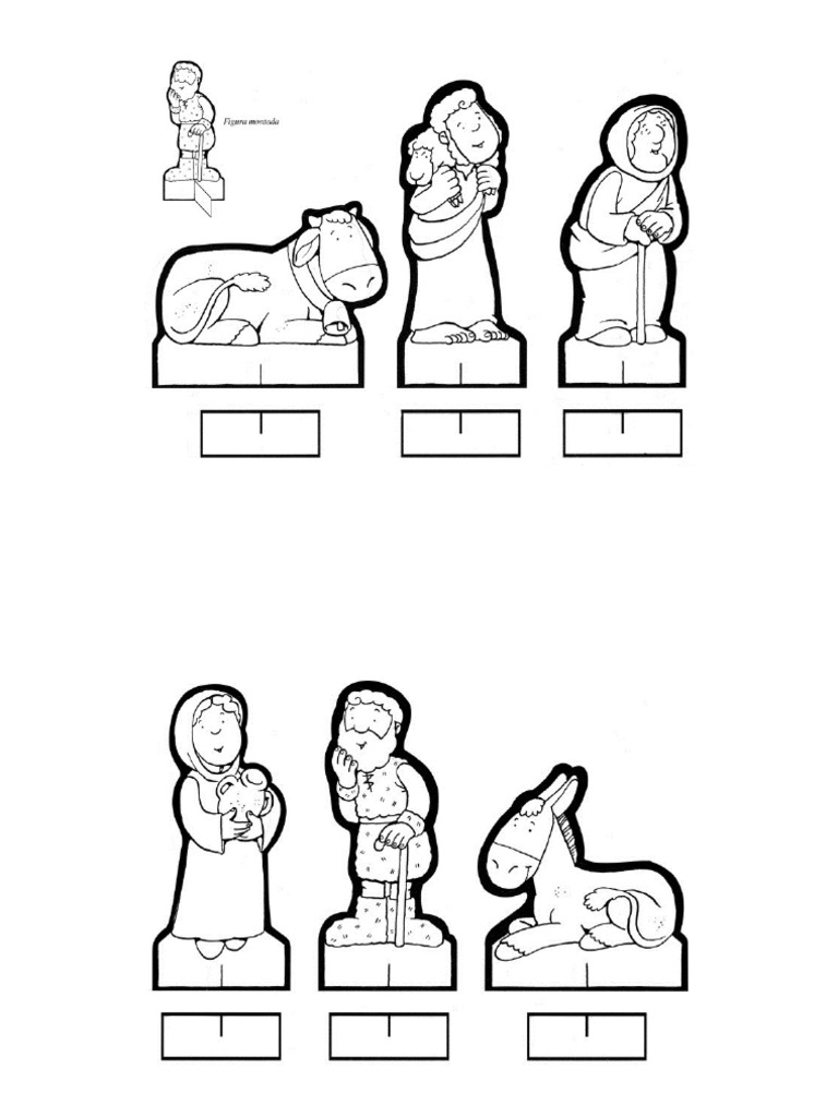 Belen Recortable para Colorear