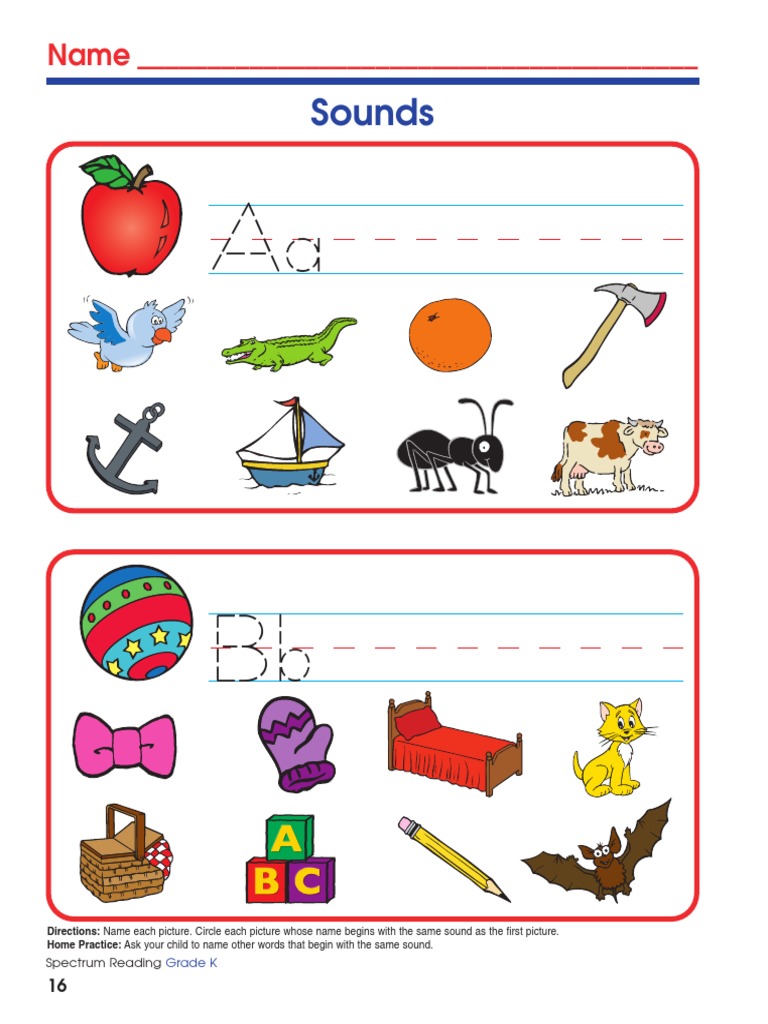 Kindergarten Sounds Activities Guide | PDF | Language Arts & Discipline