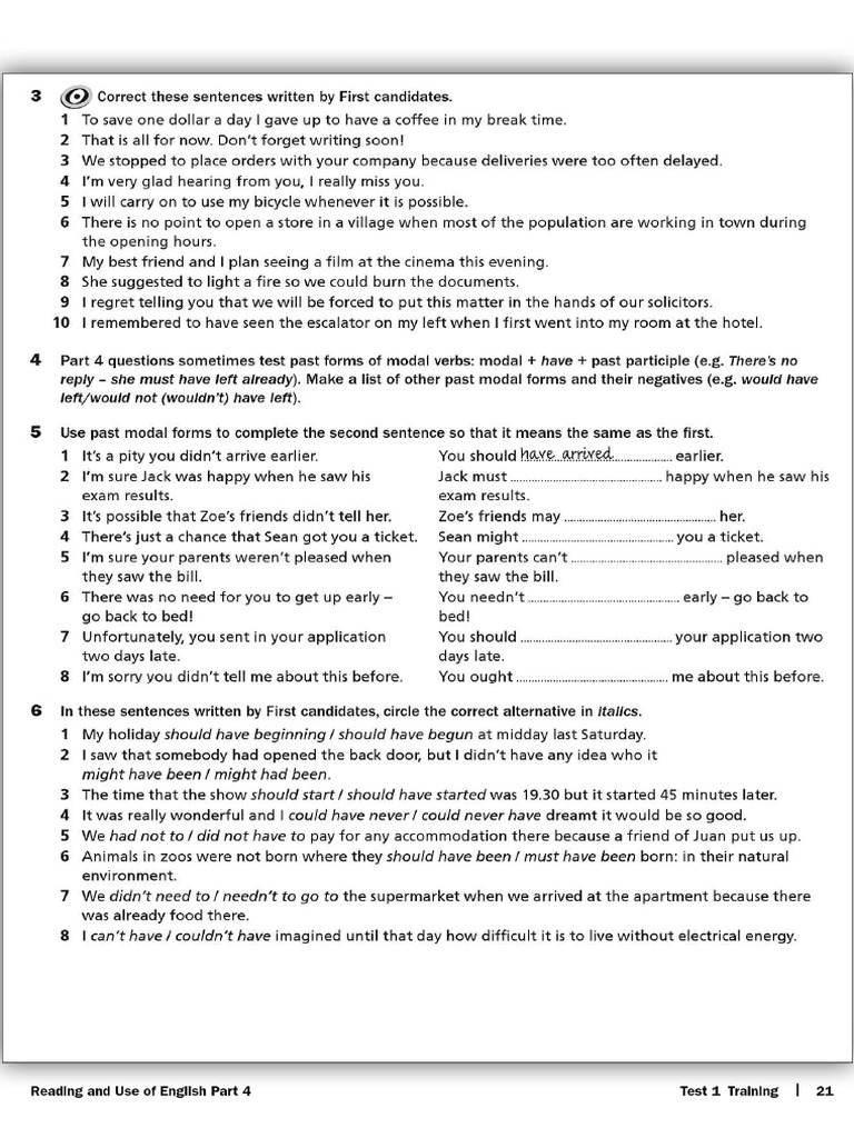 23 - FCE Training (R & UOE Part 4 - Key Word Transformation) | PDF