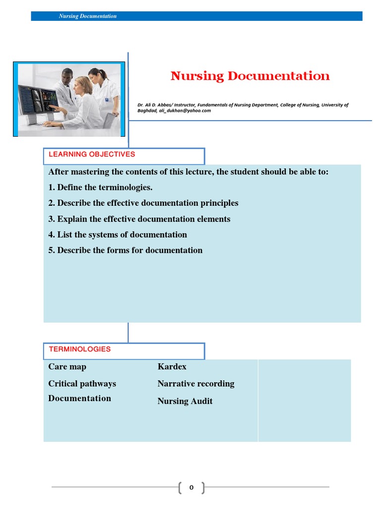 Documentation In Nursing