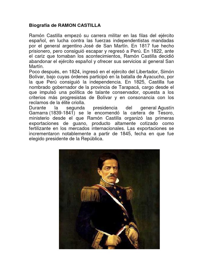 Biografía de Ramon Castilla | PDF