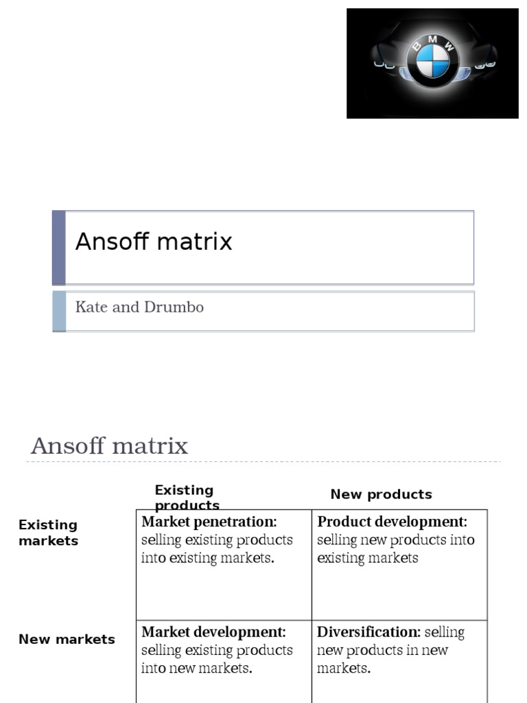 Ansoff Matrix | PDF
