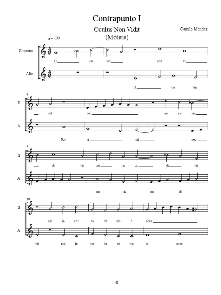 Oculus Non Vidit (Motete) | PDF