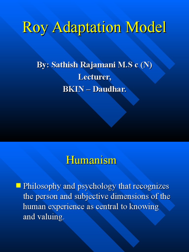 Roy Adaptation Model Overview | PDF | Self | Self Concept