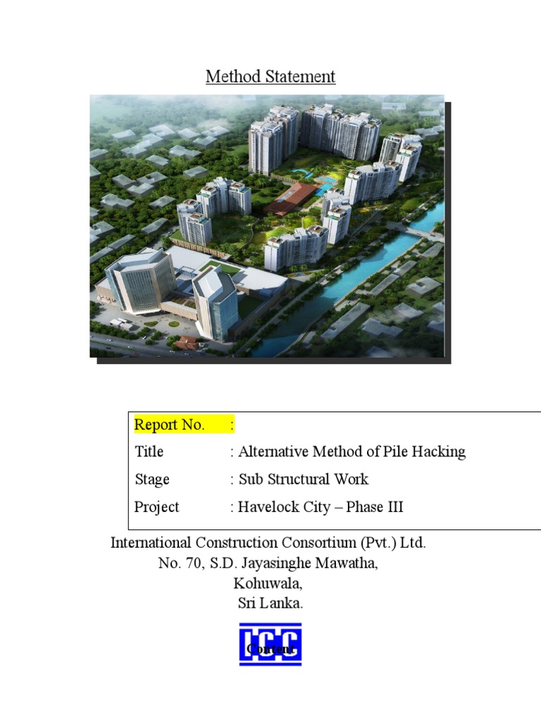 Method Statement - Alternative Method of Pile Hacking - Final | PDF ...