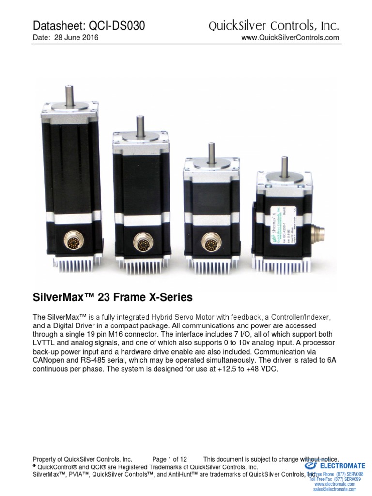 QuickSilver Controls QCI-DS030 QCI-X23 | PDF | Input/Output ...