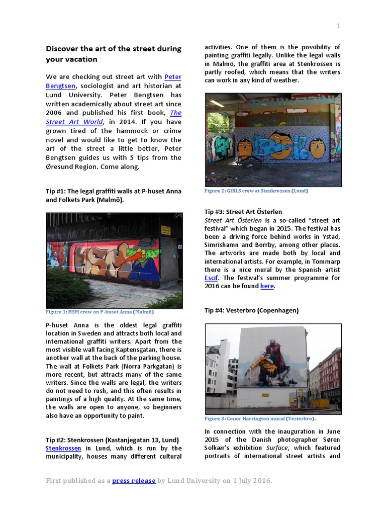 2016 - Discover The Art of The Street D PDF | PDF | Street Art | Graffiti