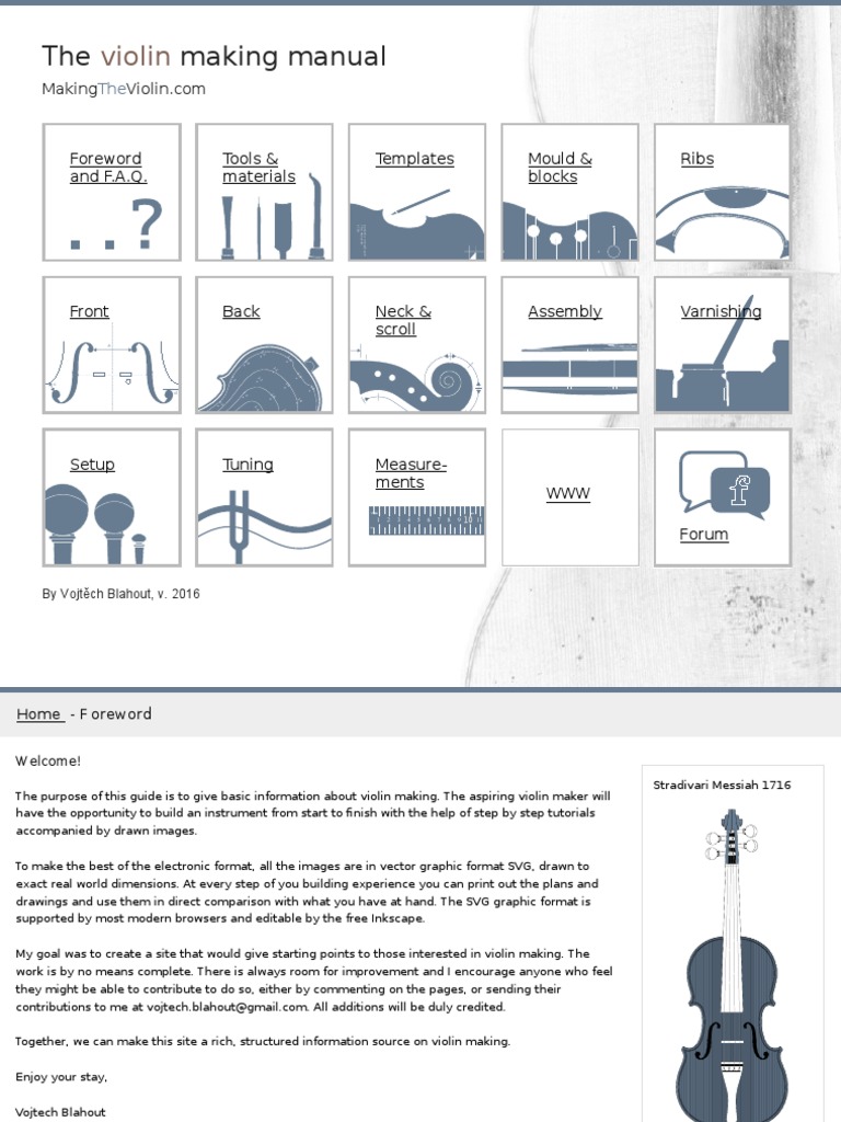 Making The Violin Manual | PDF | Adhesive | Asymmetry