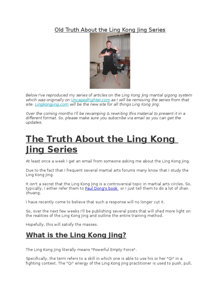 Old Truth About The Ling Kong Jing Series | Download Free PDF | Qi | Qigong