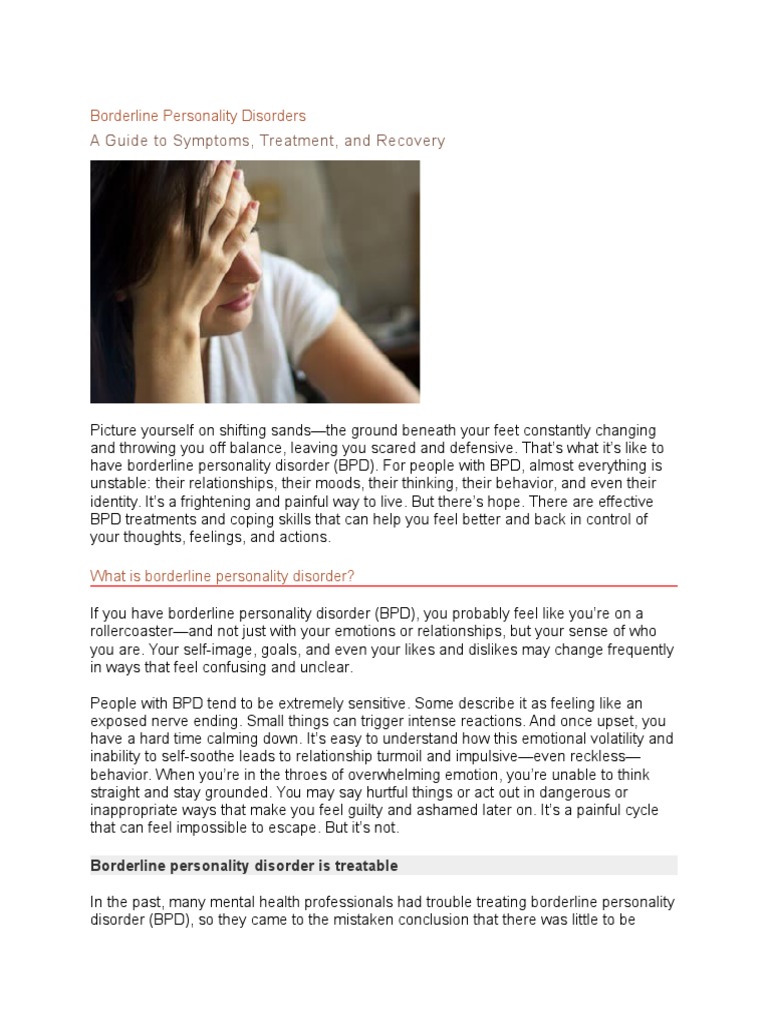 Borderline Personality Disorders | Borderline Personality Disorder ...