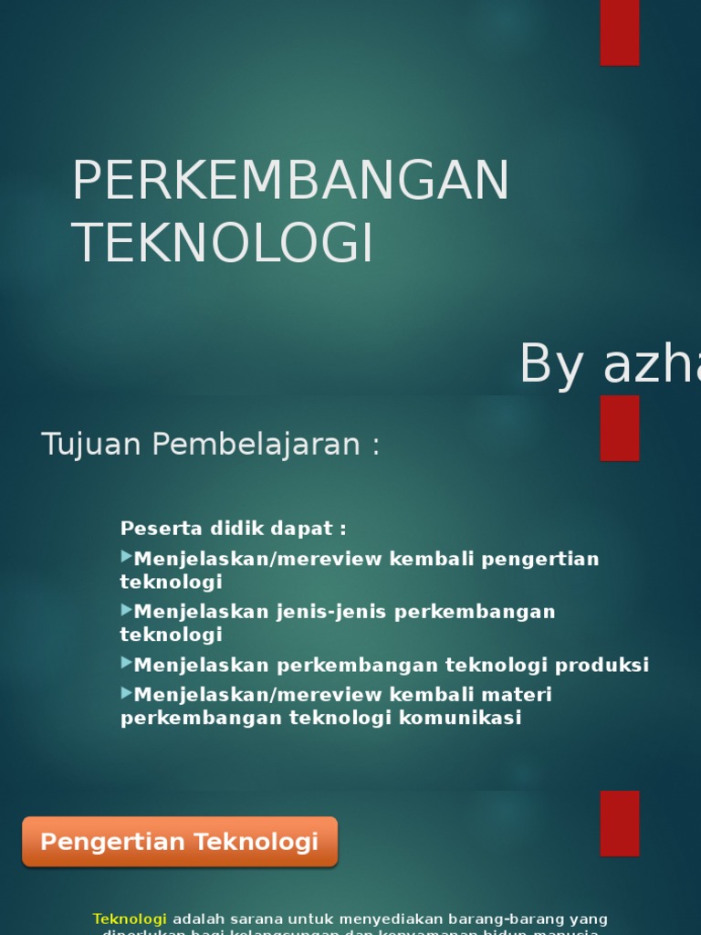 contoh ppt perkembangan teknologi kelas 4 sd