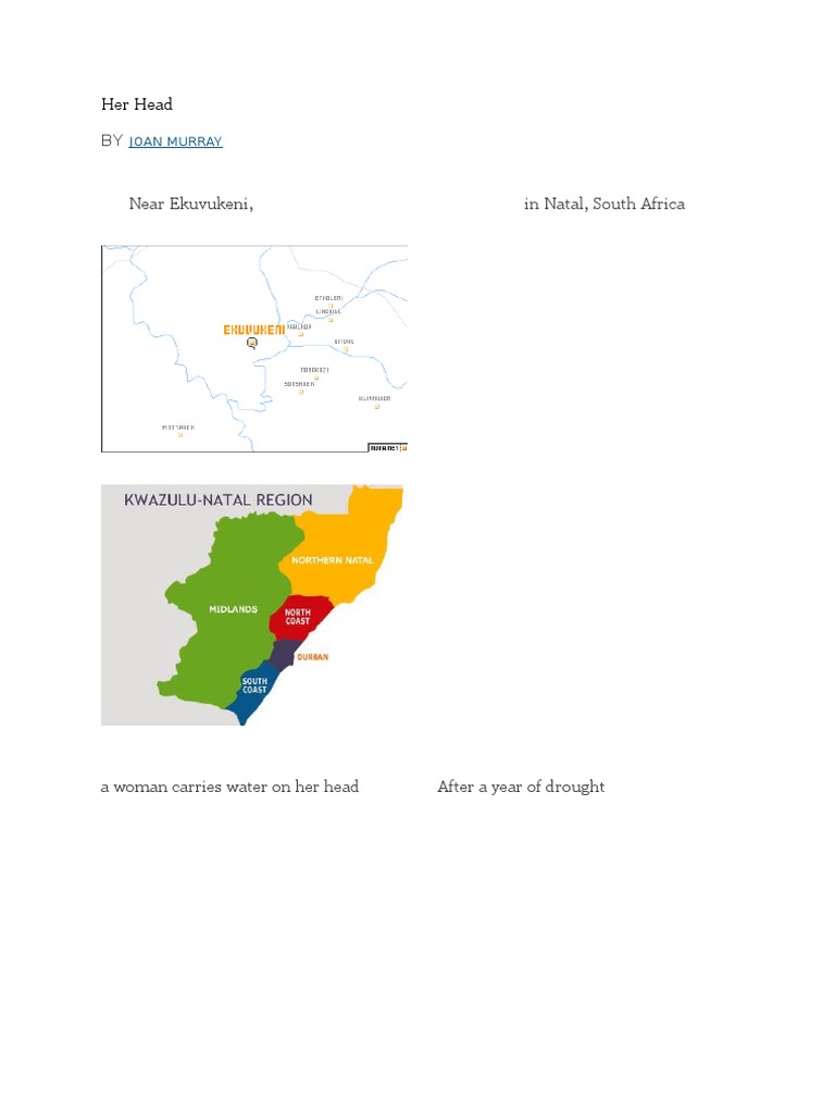 Her Head: Near Ekuvukeni, in Natal, South Africa | PDF