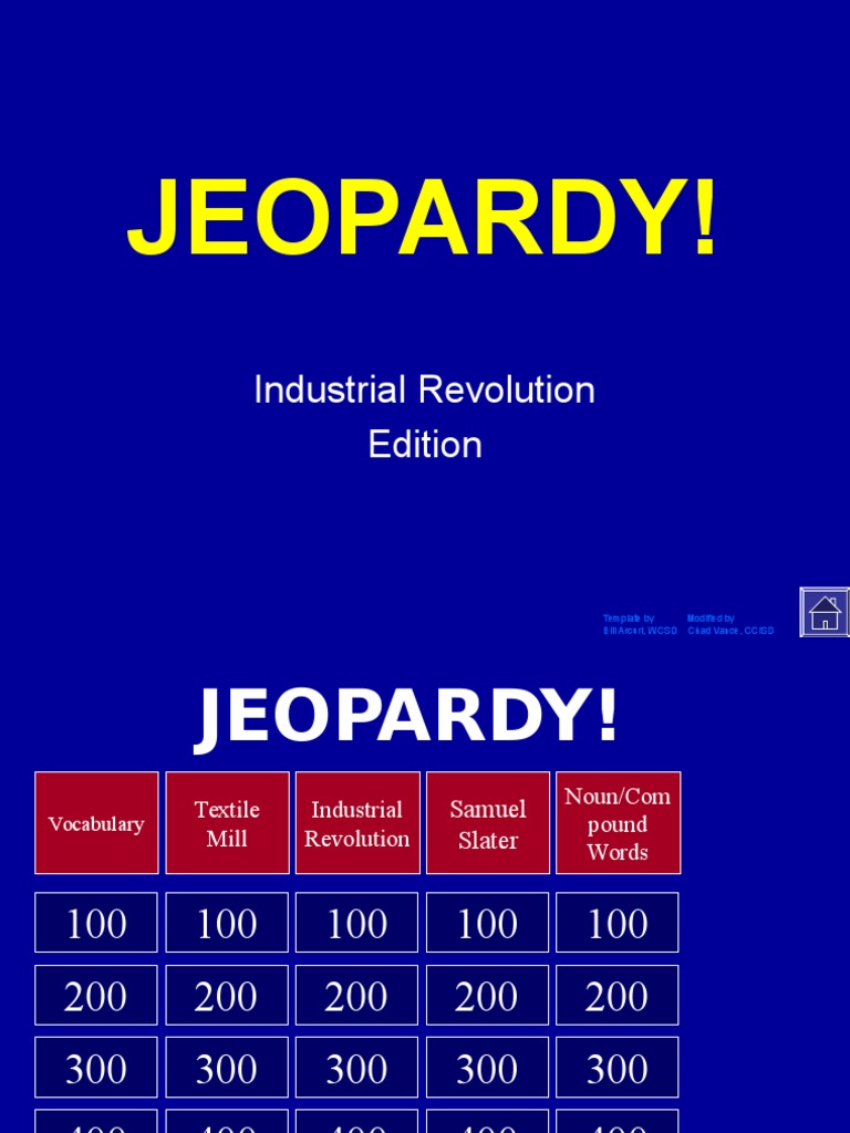 Industrial Revolution Jeopardy Game | PDF | Cotton Mill | Factory