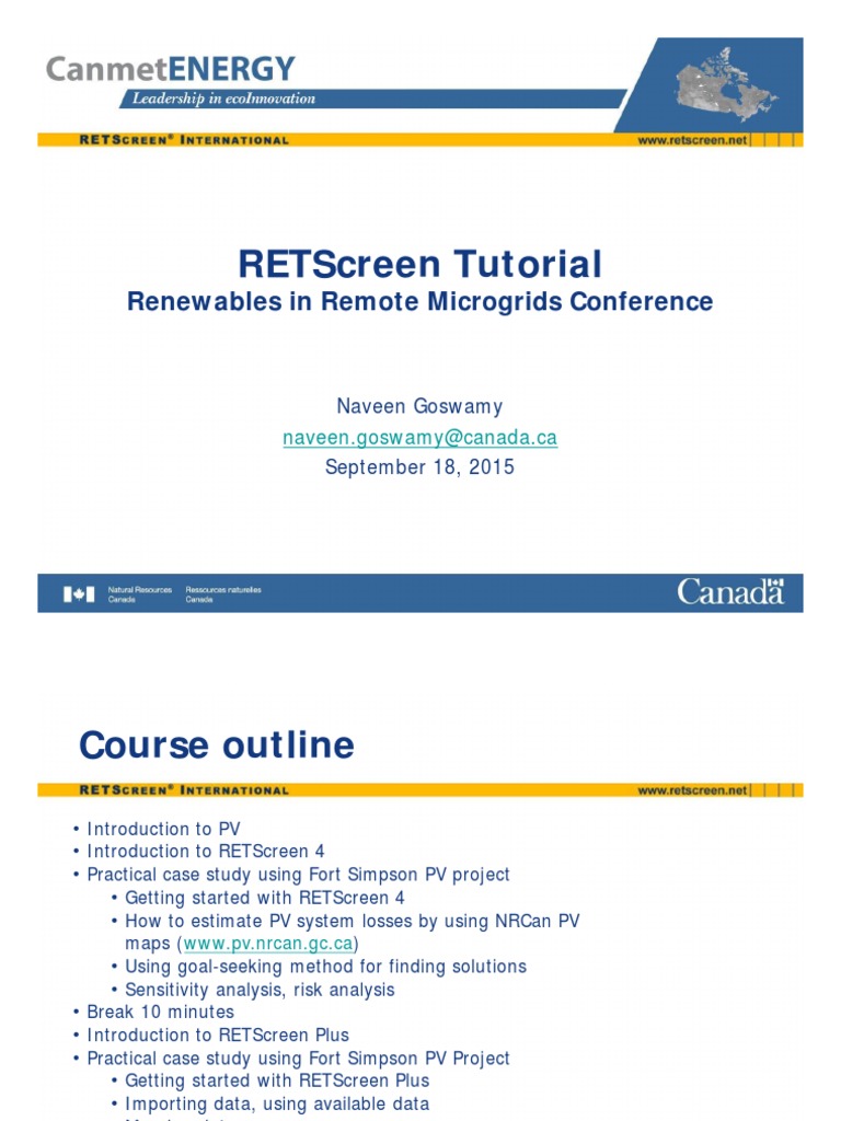 Tutorial Retscreen 4 | PDF | Photovoltaic System | Photovoltaics