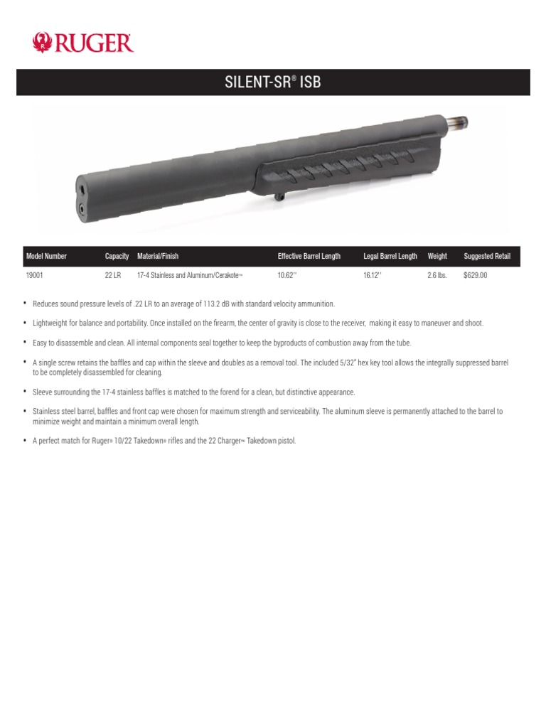 Ruger Silent-SR ISB Information | PDF | Technology & Engineering | History