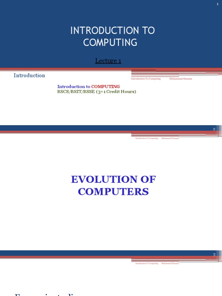ITC Lec 01 | PDF | Office Equipment | Manufactured Goods